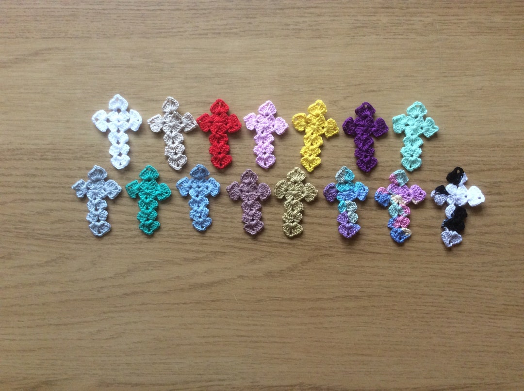 Crochet Cross,christening Favors,baptism Gift,crochet Cross Ornament ...