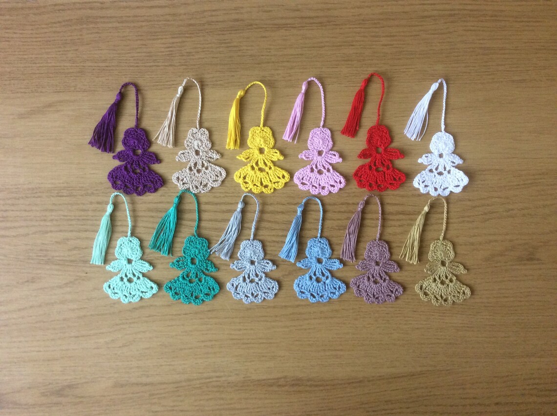 Lovely Crochet Angelcrochet Angel Bookmark Baptism - Etsy
