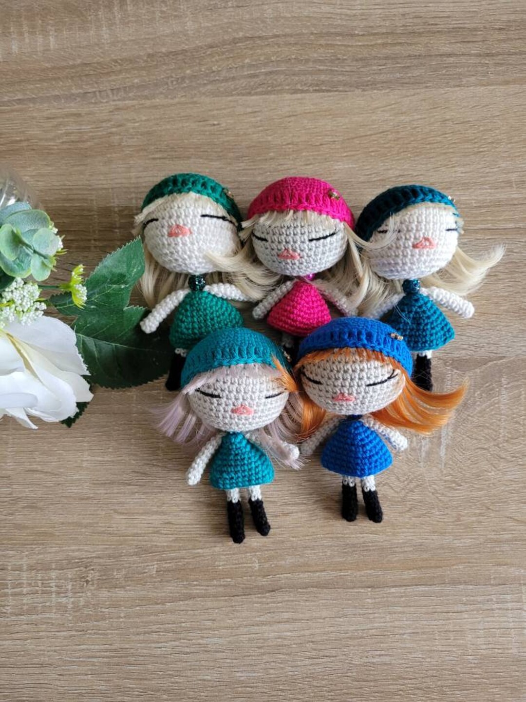 Handmade Crochet Doll Keychain,keyring,bag Charm,car Mirror Decor,rear ...