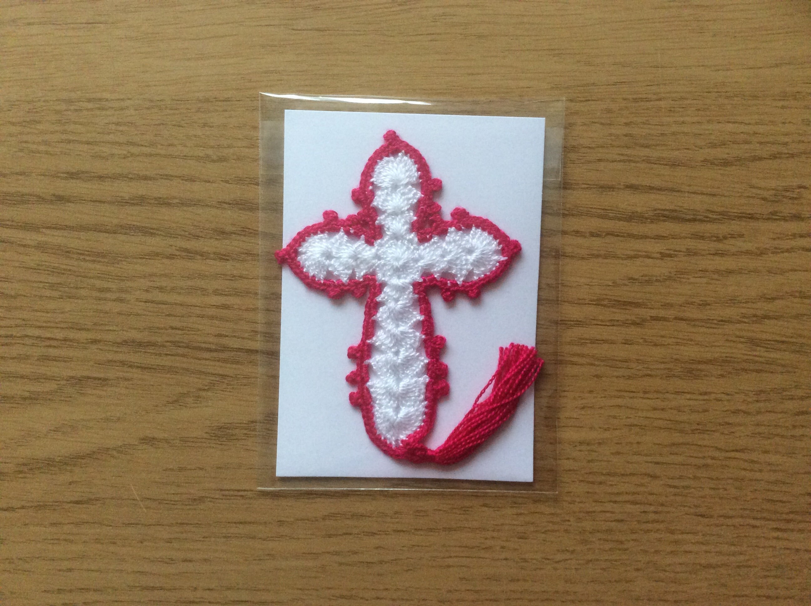 Lovely Crochet Cross,crochet Cross Bookmark,baptism,christening ...