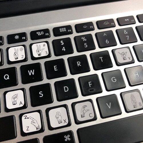 37 ASL Alphabet Keyboard Stickers Sign Language Stickers - Etsy