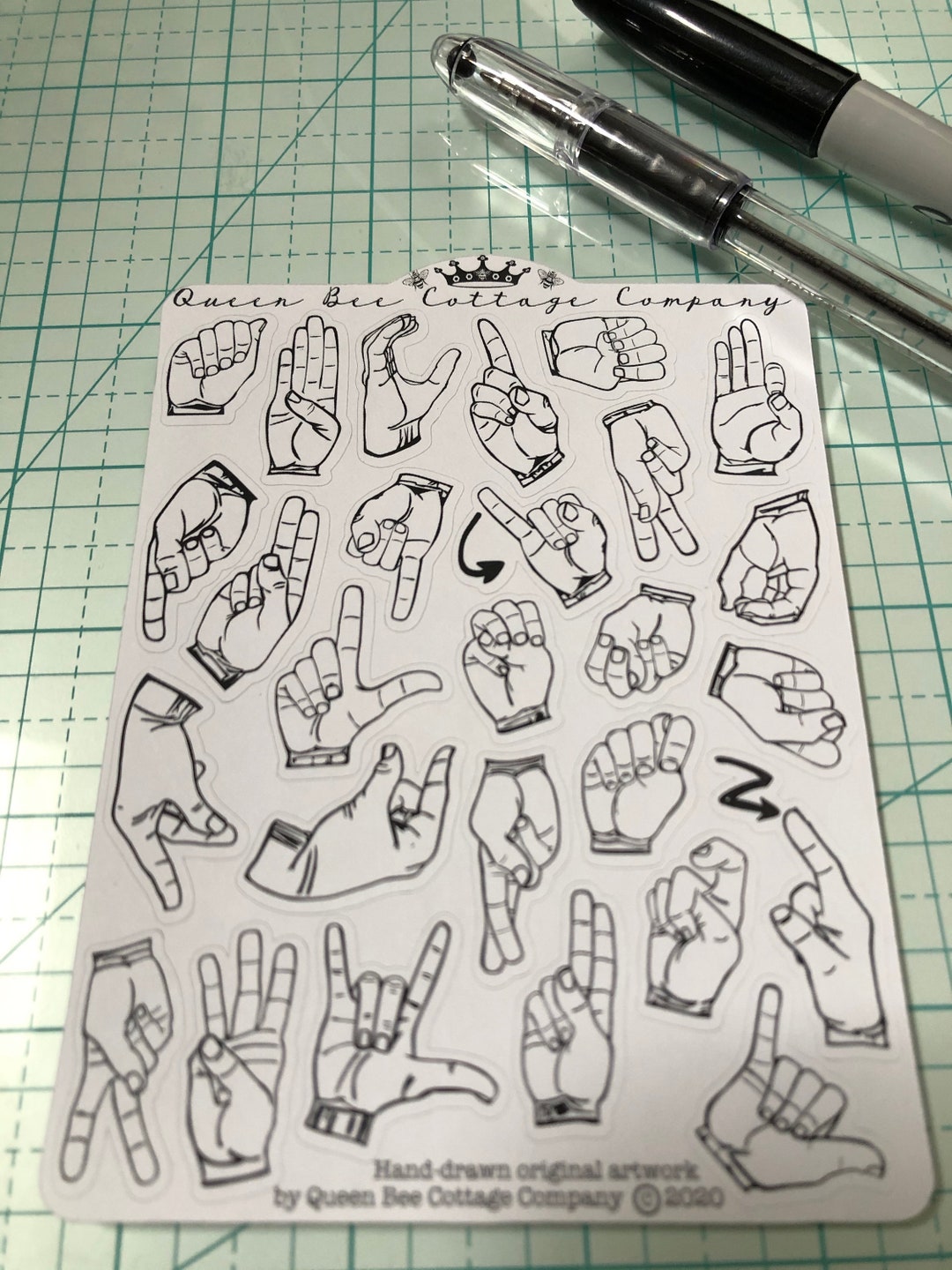 27 ASL Alphabet Stickers - American Sign Language Alphabet Stickers ...