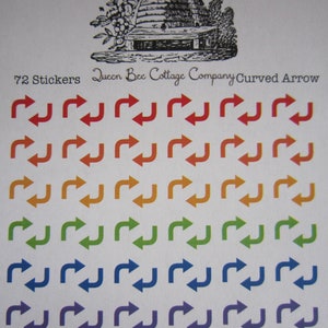 Curved Arrow Sticker to - Etsy
