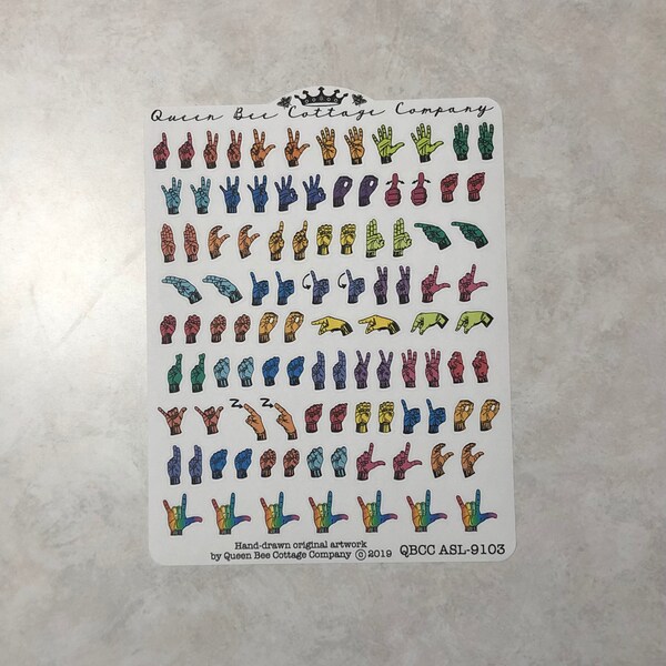 Colors in Sign Language - Etsy