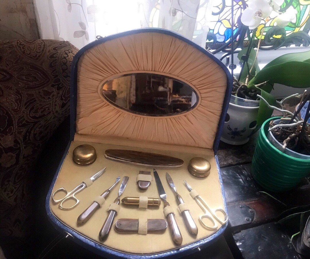 Art Deco German Celluloid 12 Piece Manicure Set in Original Case - Etsy