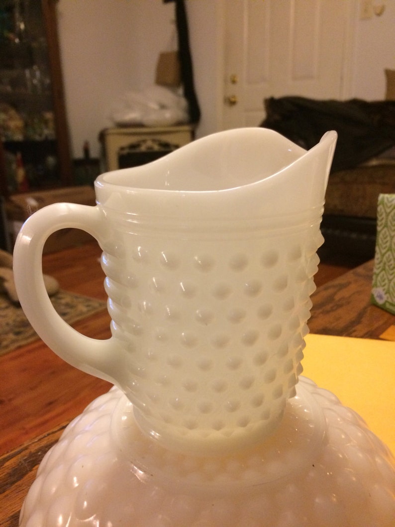 Vintage Anchor Hocking Hobnail Small Pitcher or large Creamer | Etsy