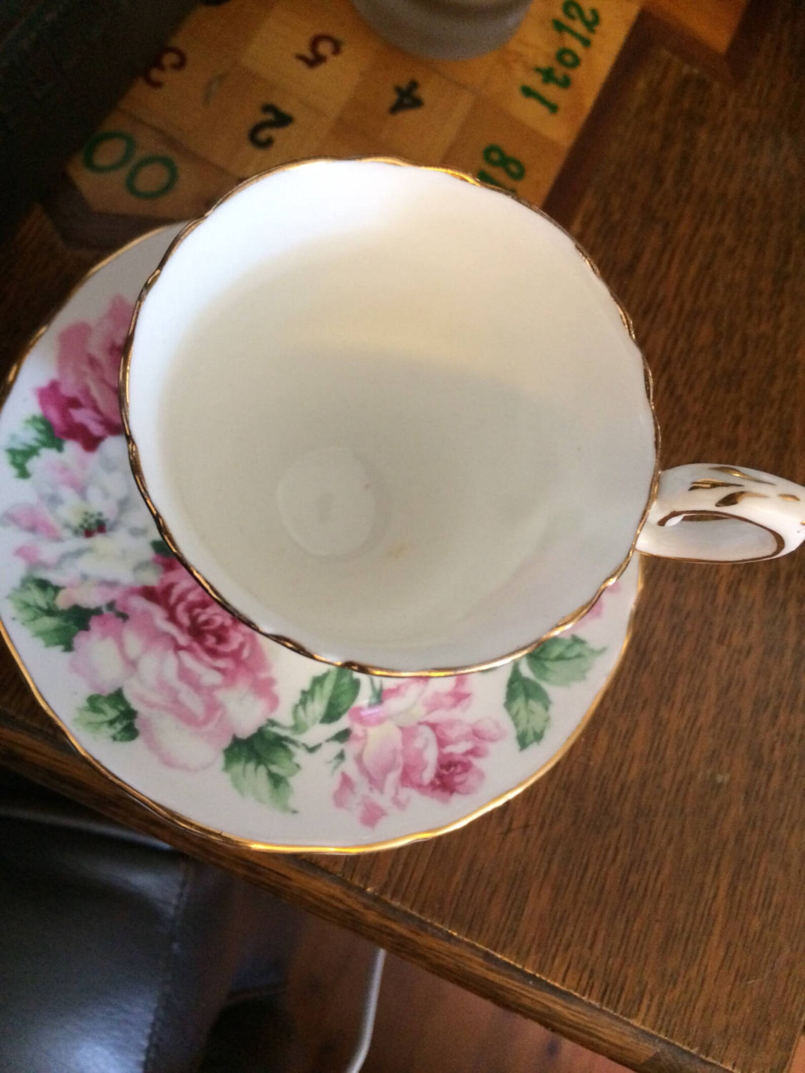 Vintage Tea Cup and Saucer Staffordshire Trinity Rose Teacup | Etsy