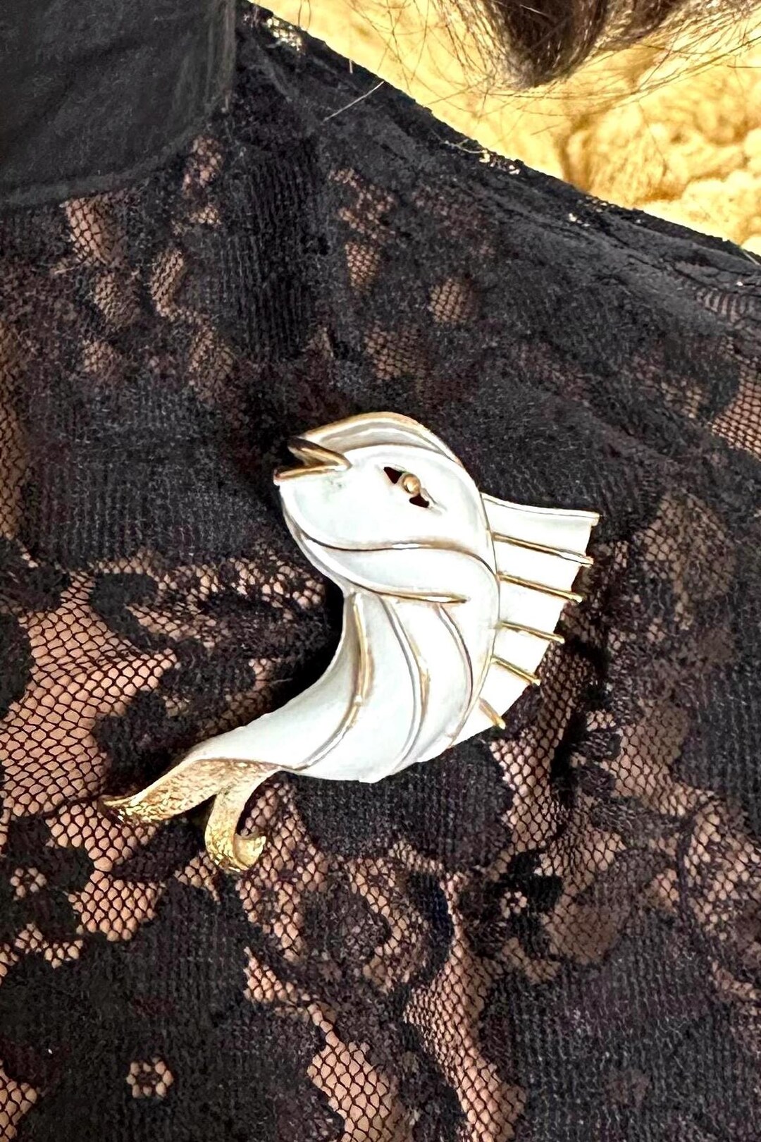 Vintage JJ JONETTE JEWELRY Co. Enamel Sea Ocean Dolphin Fish Nautical ...
