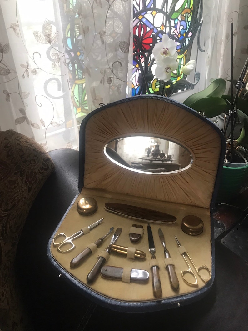Art Deco German Celluloid 12 Piece Manicure Set in Original Case - Etsy