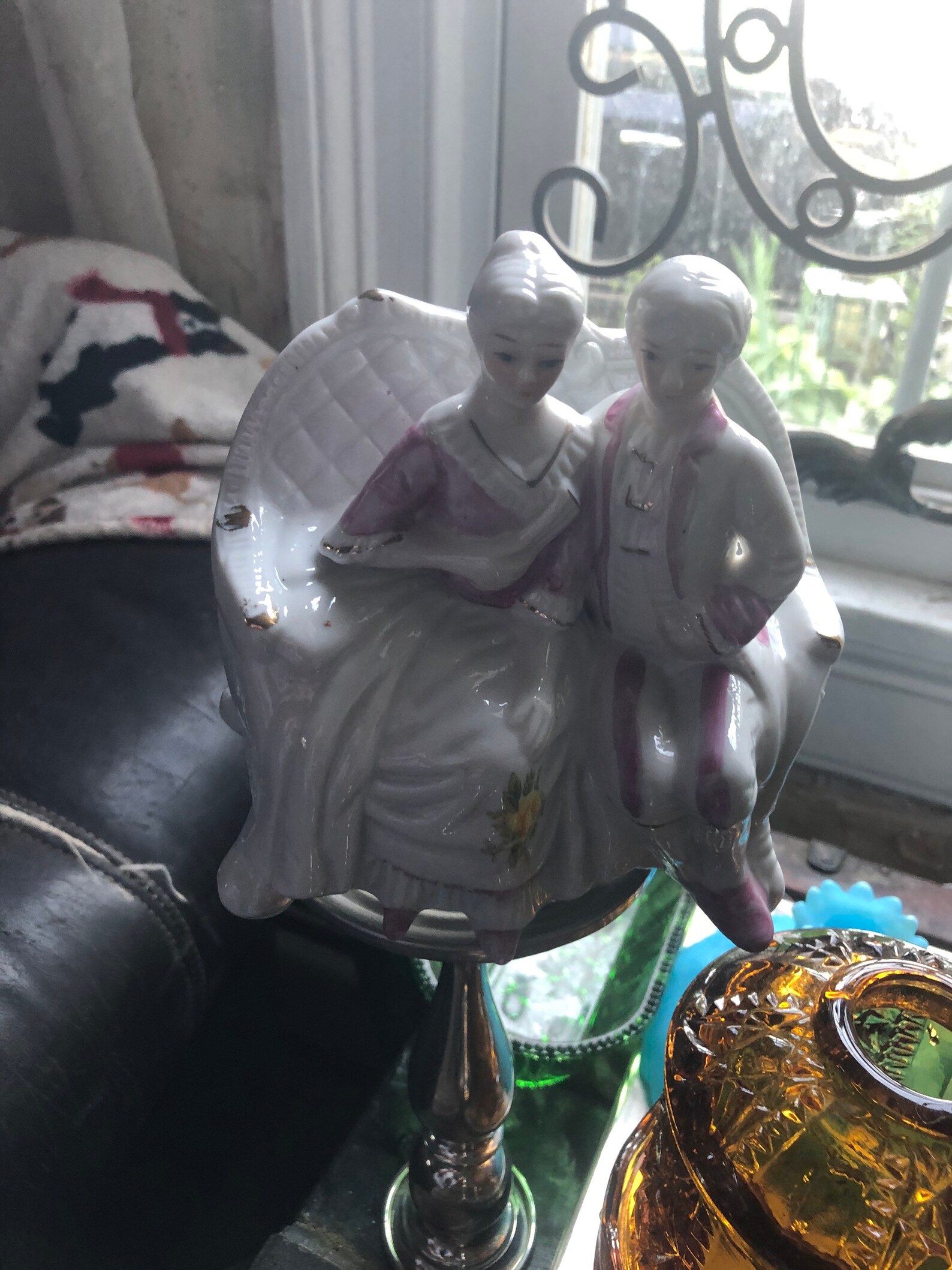 Vintage Hand Painted Victorian Couple Figurine - Etsy