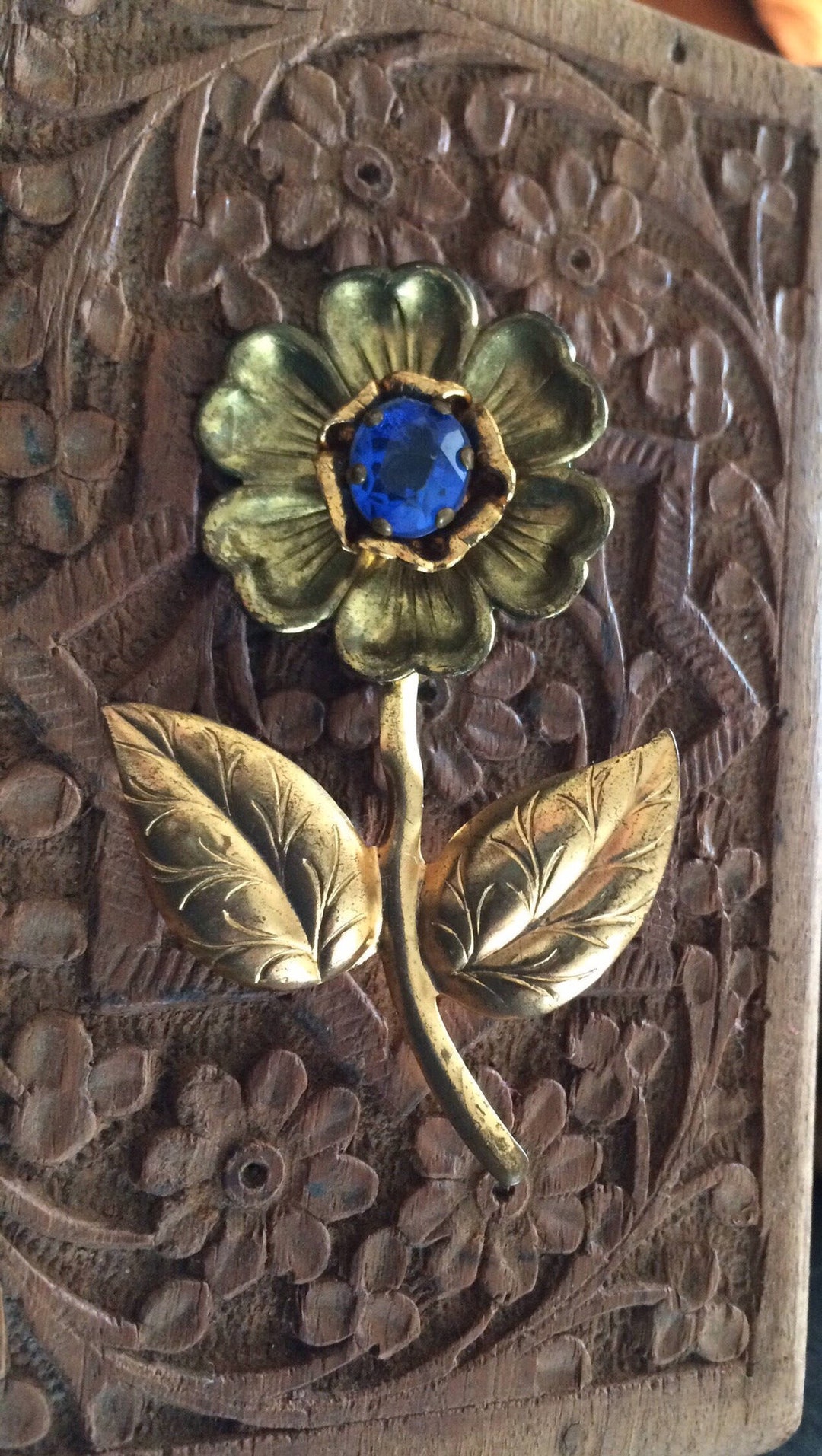 Flower Brooch Large Vintage Rhinestone Flower Brooch Pin - Etsy