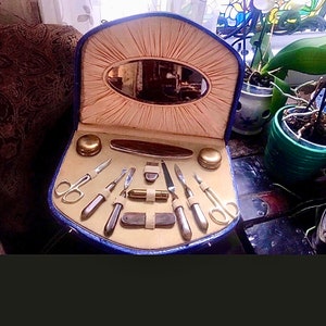 Art Deco German Celluloid 12 Piece Manicure Set in Original Case - Etsy