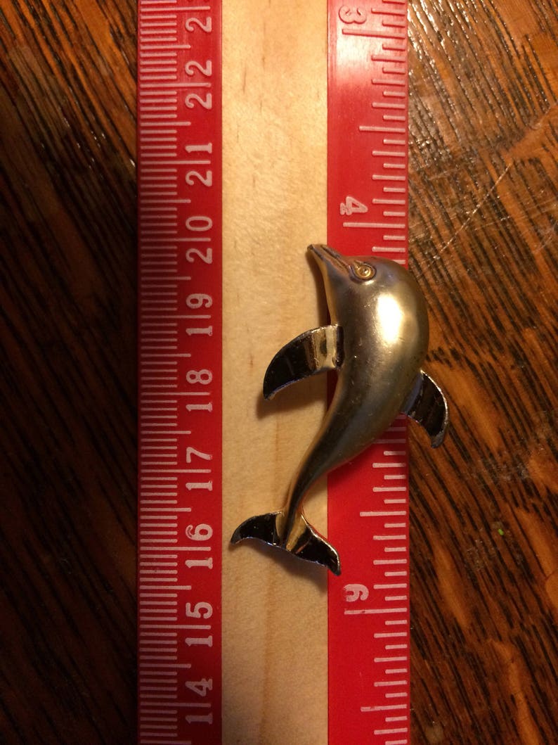 Dolphin Pin Vintage Signed Dolphin Pin Brooch | Etsy