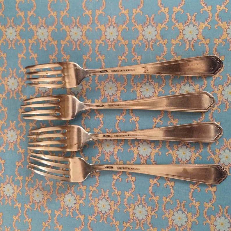 Silver Forks 4 Antique Regal Pure Silverplate Rex Pattern - Etsy