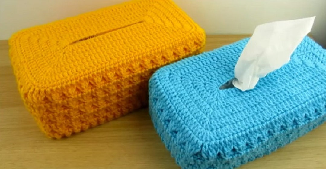 Tissue Paper Box Cover Crochet Pattern DIY 2 Sizes Instant Download PDF ...