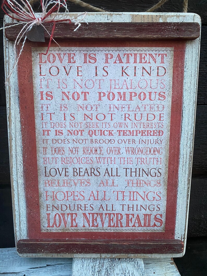 Primitive Love is Patient Sign Primitive Love Sign | Etsy