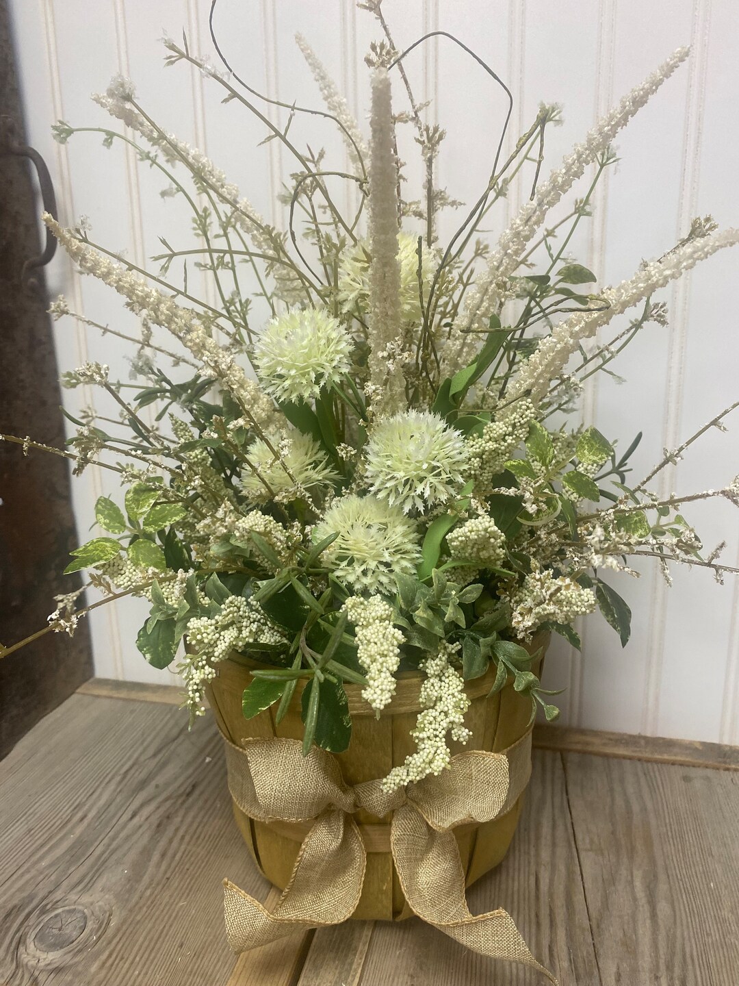 Primitive White Arrangement White Farmhouse Arrangement Primitive White ...