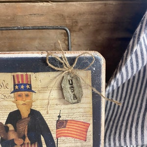 Primitive Patriotic Uncle Sam Standing Sign 5 1/2x7 1/2 Weathered Wood ...