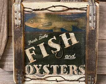 Fresh Fish Sign | Etsy