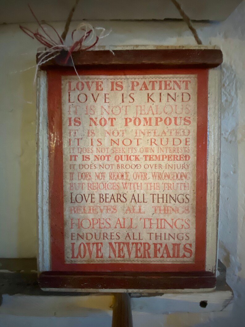 Primitive Love is Patient Sign Primitive Love Sign | Etsy