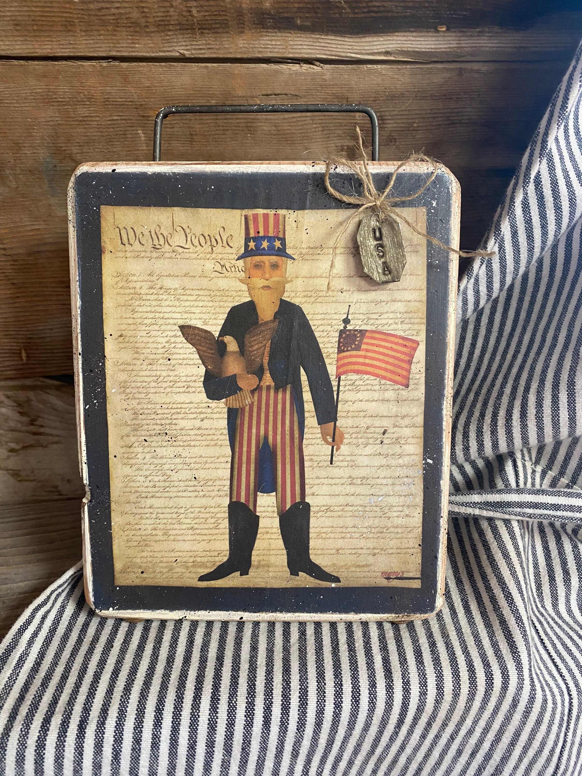 Primitive Patriotic Uncle Sam Standing Sign 5 1/2x7 1/2 - Etsy