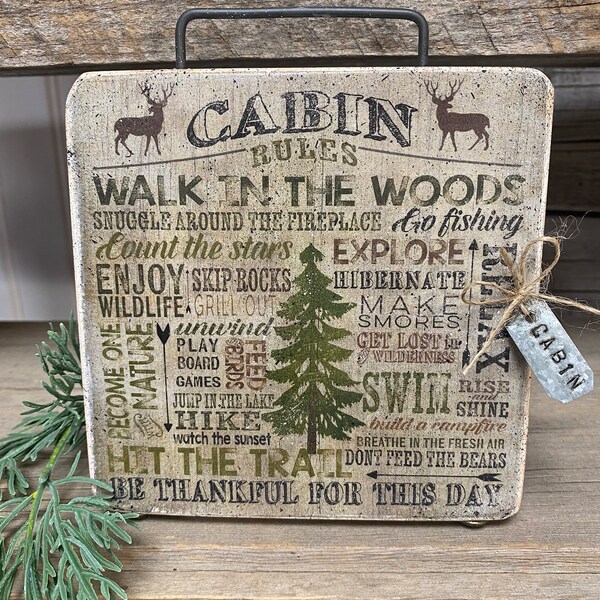 Cabin Rules - Etsy