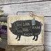 Primitive Farmhouse Pork Chart Standing Sign 6x6 1/2 Standing Wood Sign ...