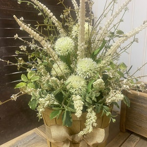 Primitive White Arrangement White Farmhouse Arrangement Primitive White ...