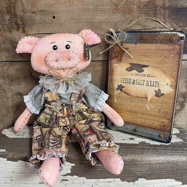 Primitive Pig - Etsy