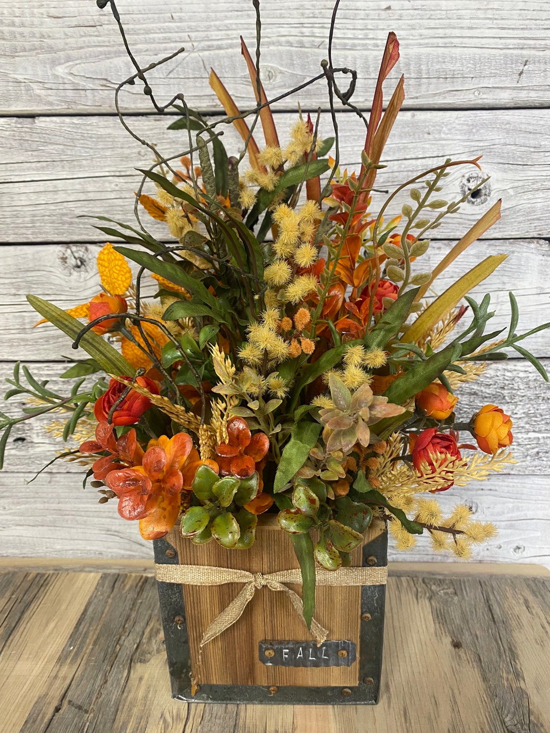 Primitive Fall Arrangement - Fall Farmhouse Arrangement - Primitive ...