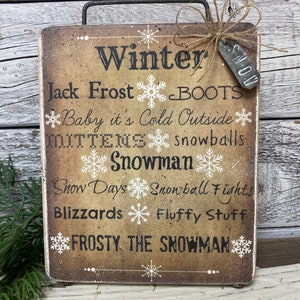 Winter Farmhouse Decor - Etsy