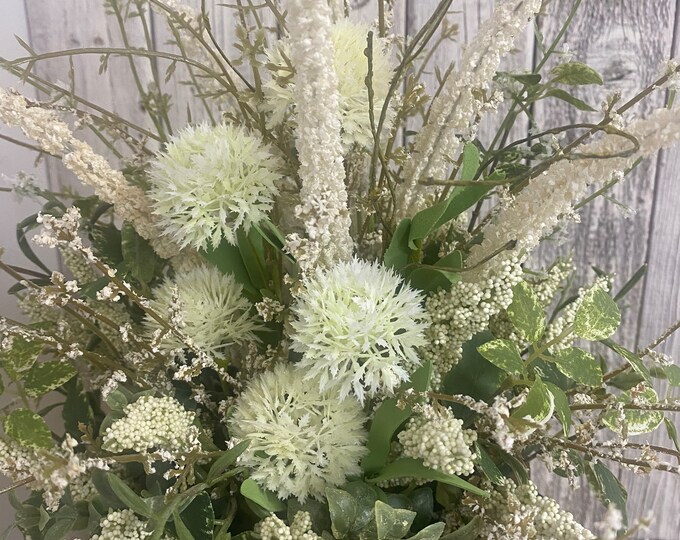 Primitive White Arrangement - White Farmhouse Arrangement - Primitive ...