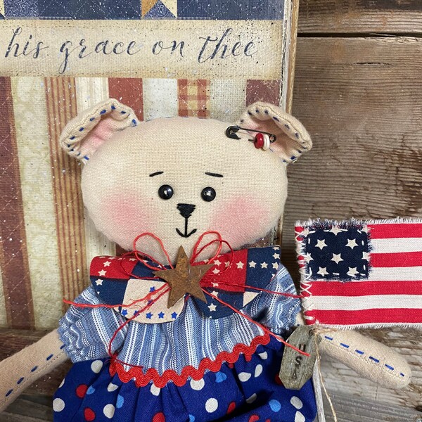 Primitive Bear - Etsy