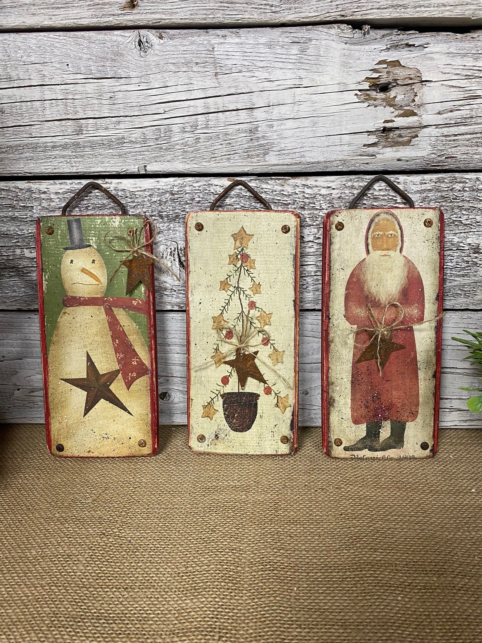 Primitive Christmas Tree Sign 3x7 Wood Christmas Sign - Etsy