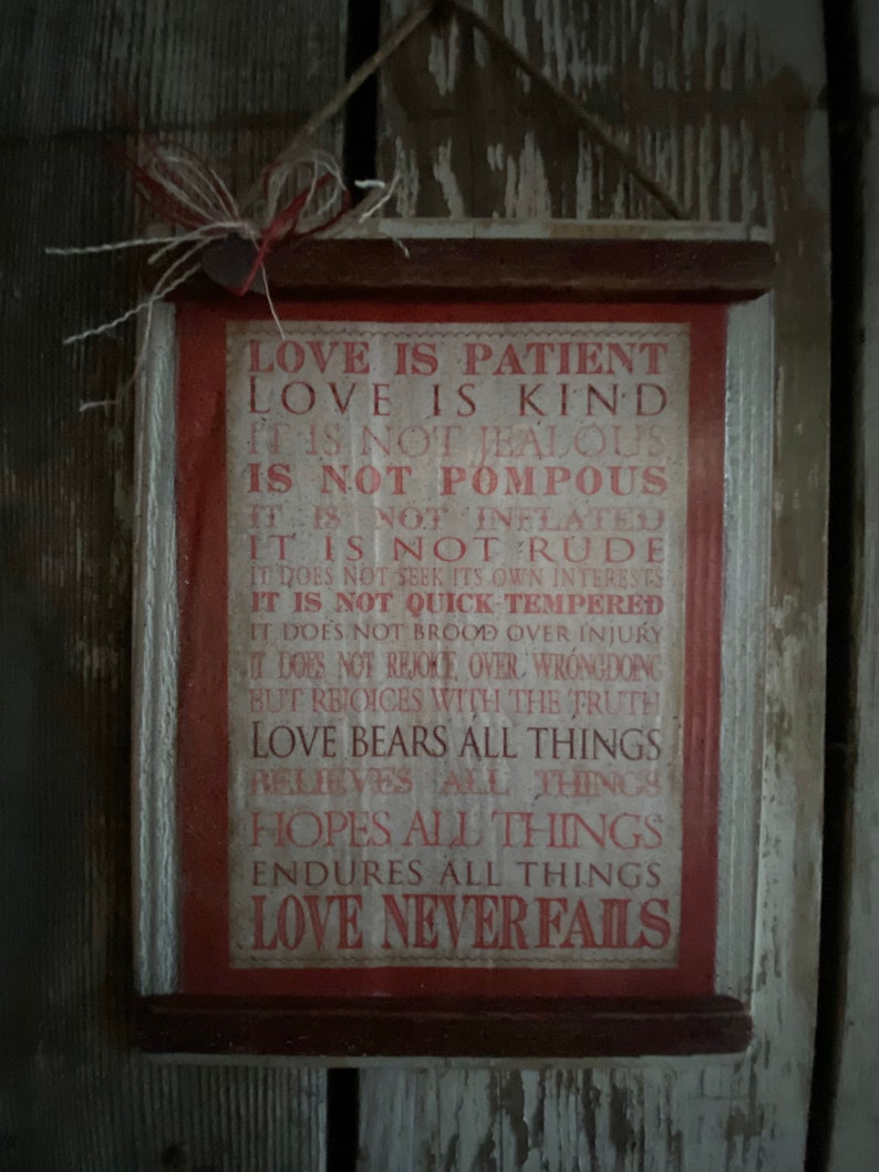 Primitive Love is Patient Sign Primitive Love Sign | Etsy