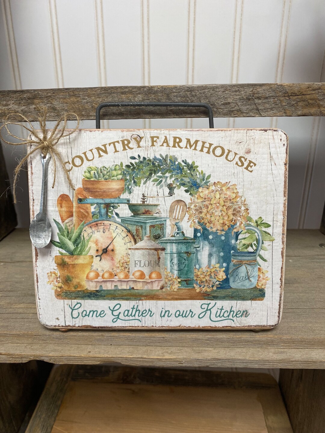 Primitive Farmhouse Kitchen Standing Sign 6 1/2x6 Standing Wood Sign ...