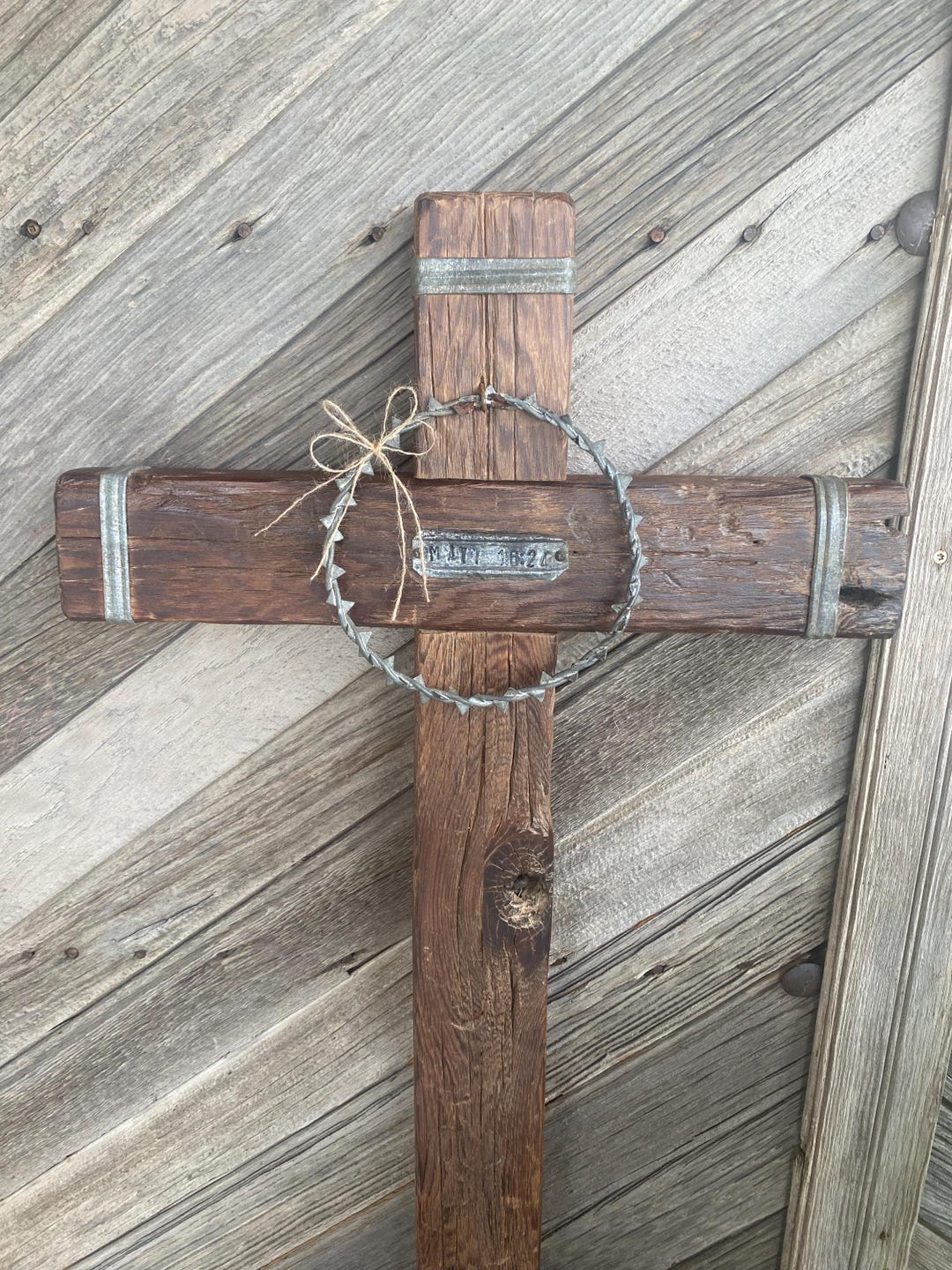 Rustic Weathered Barn-wood Cross -weathered Old Barn Wood Cross -one of ...