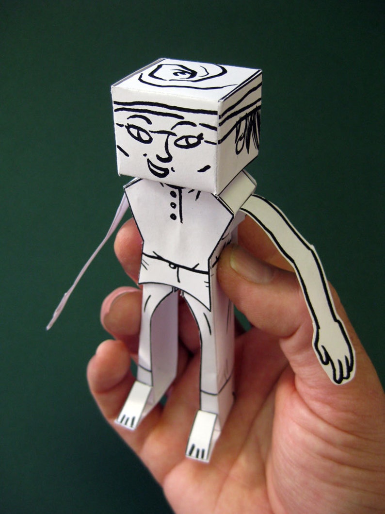 Elephant and Rider Paper Toy - Etsy