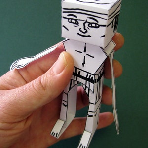 Elephant and Rider Paper Toy - Etsy