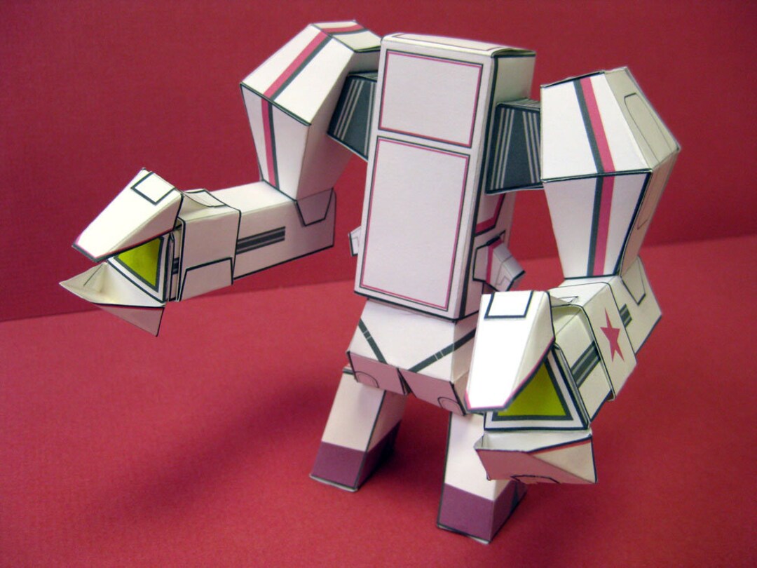 Pick-me-up- Mini Robot Battlesuit Paper Toy - Etsy