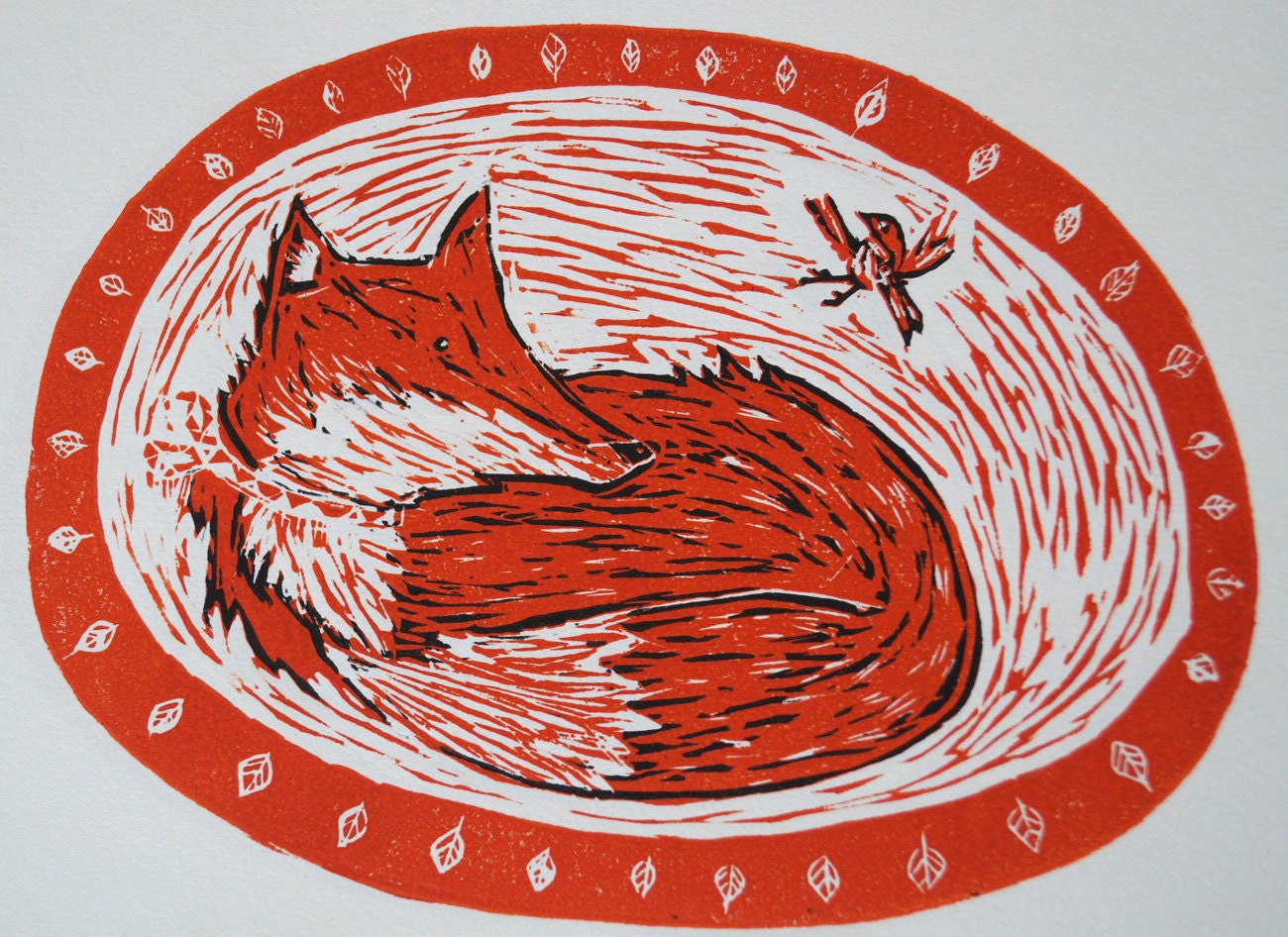 Fox Lino Print, Linocut - Etsy UK