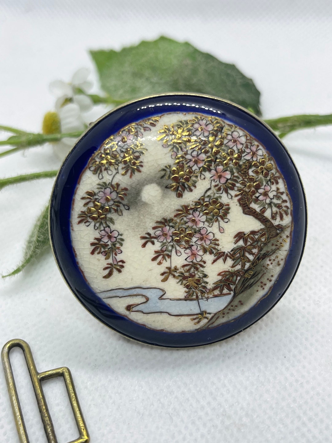 Japanese Satsuma Belt Buckle. Hand Painted Belt Buckle. - Etsy