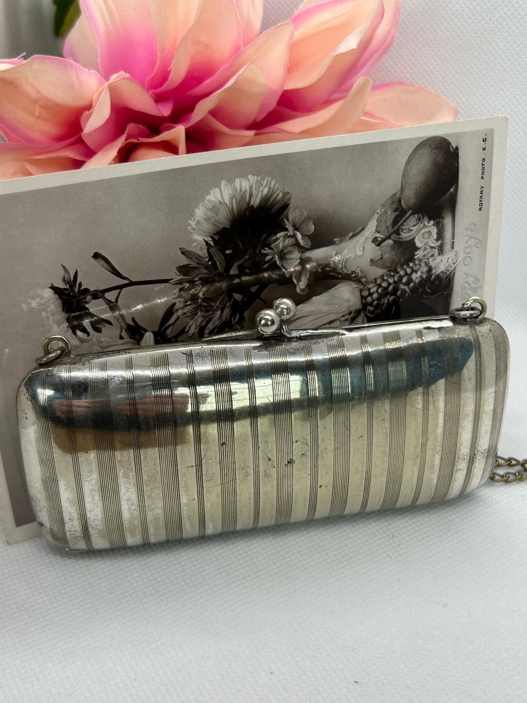 Victorian Silver Plated Coin Purse: Engraved Antique Finger Purse - Etsy
