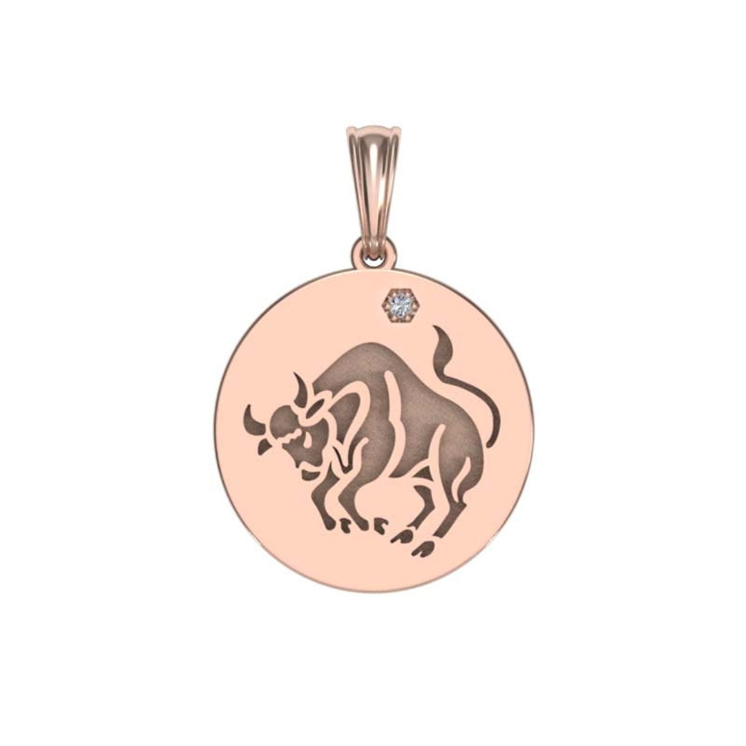 Taurus Necklace, Zodiac Jewelry, Zodiac Necklace, Gold Necklace, Rose ...