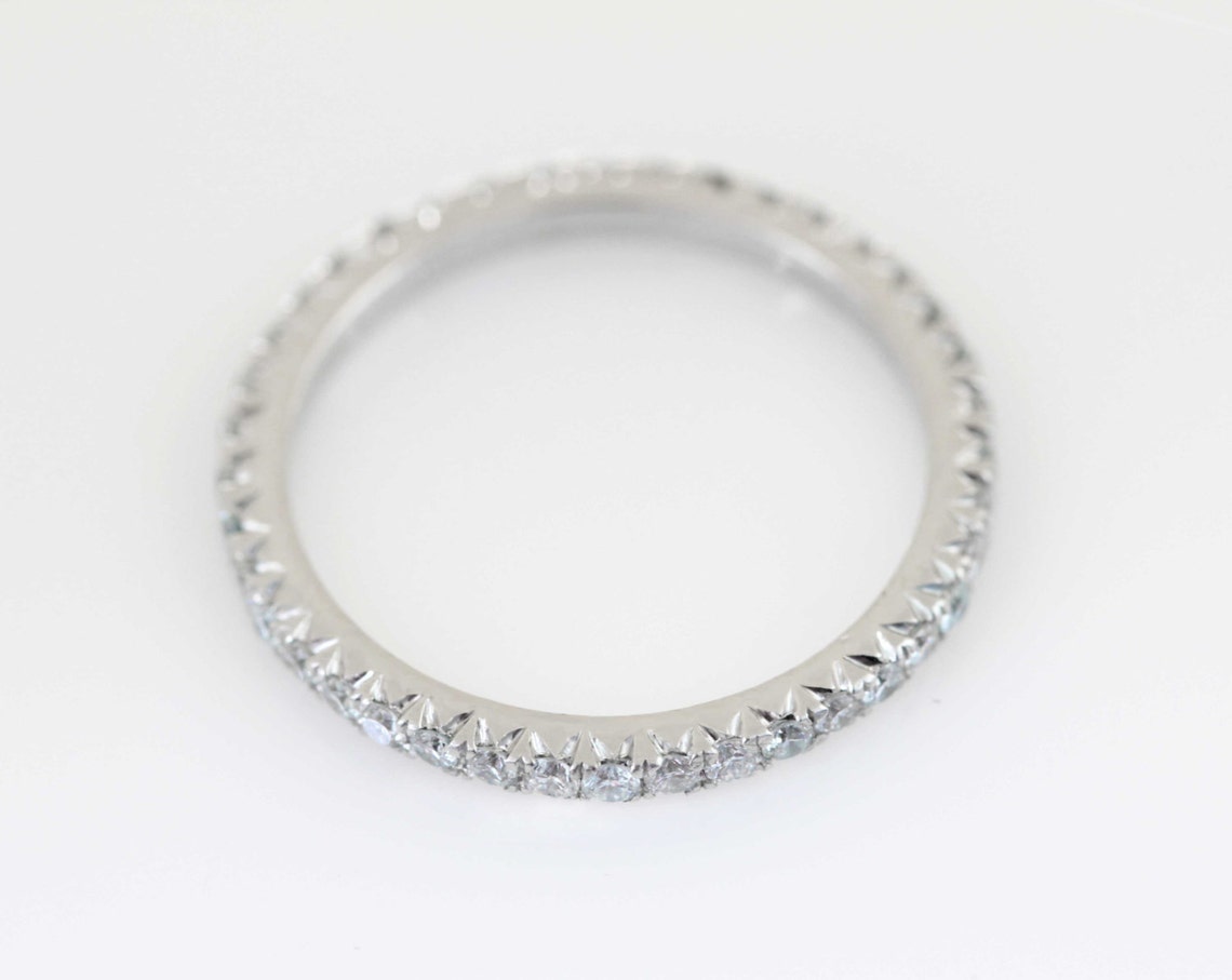 Thin Diamond Eternity Band Wedding Ring Matching Band | Etsy