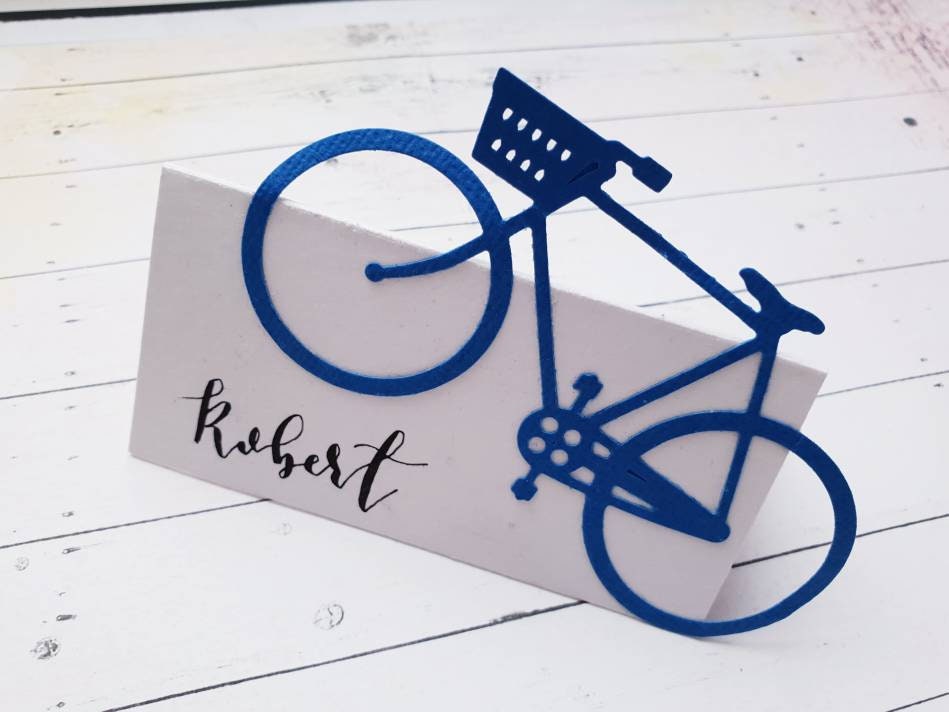 Personalised Hand Made Bicycle Place Cards Cycling Name - Etsy UK