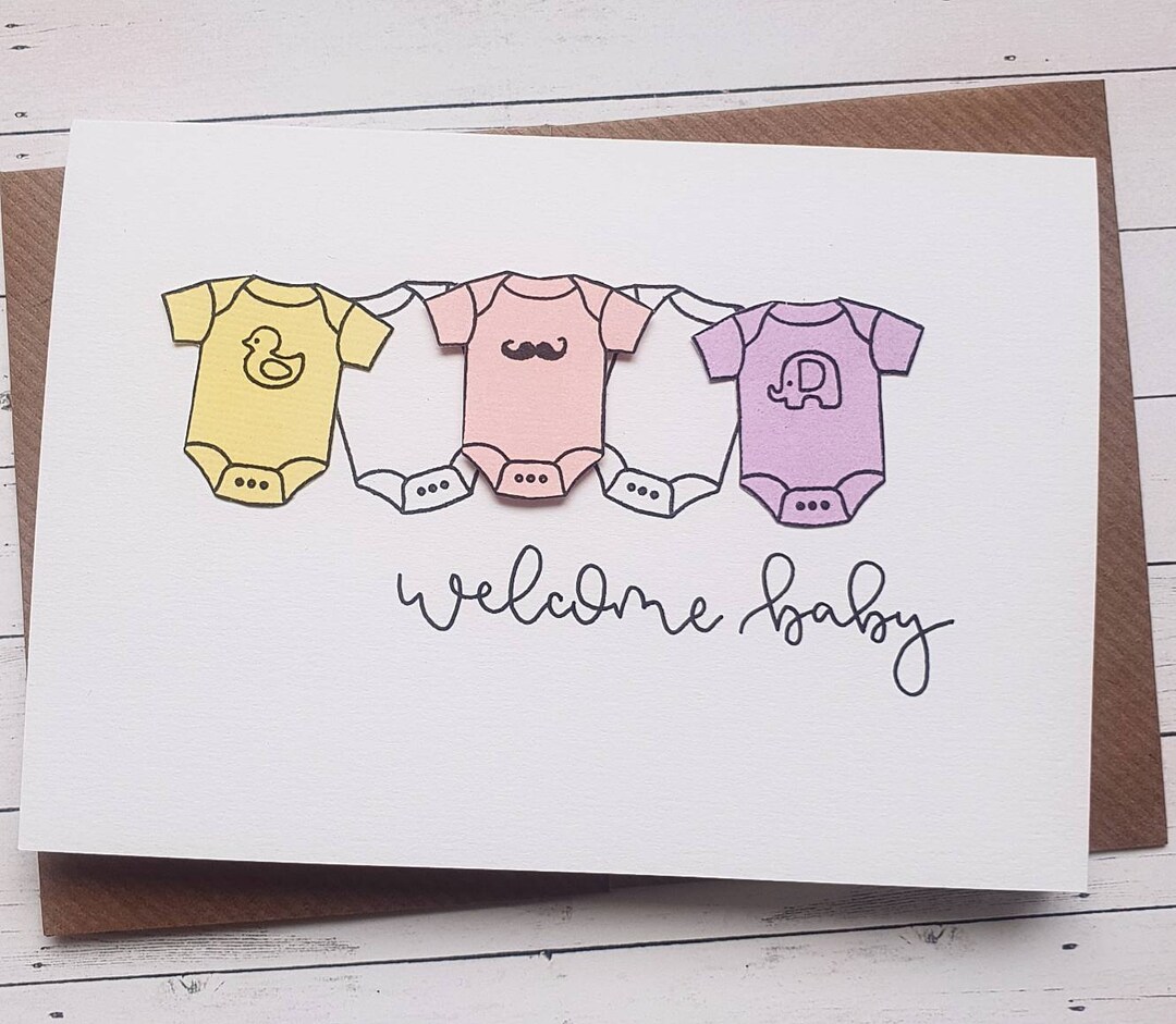 Welcome Baby Card Congratulations on Your Baby Cards Baby - Etsy