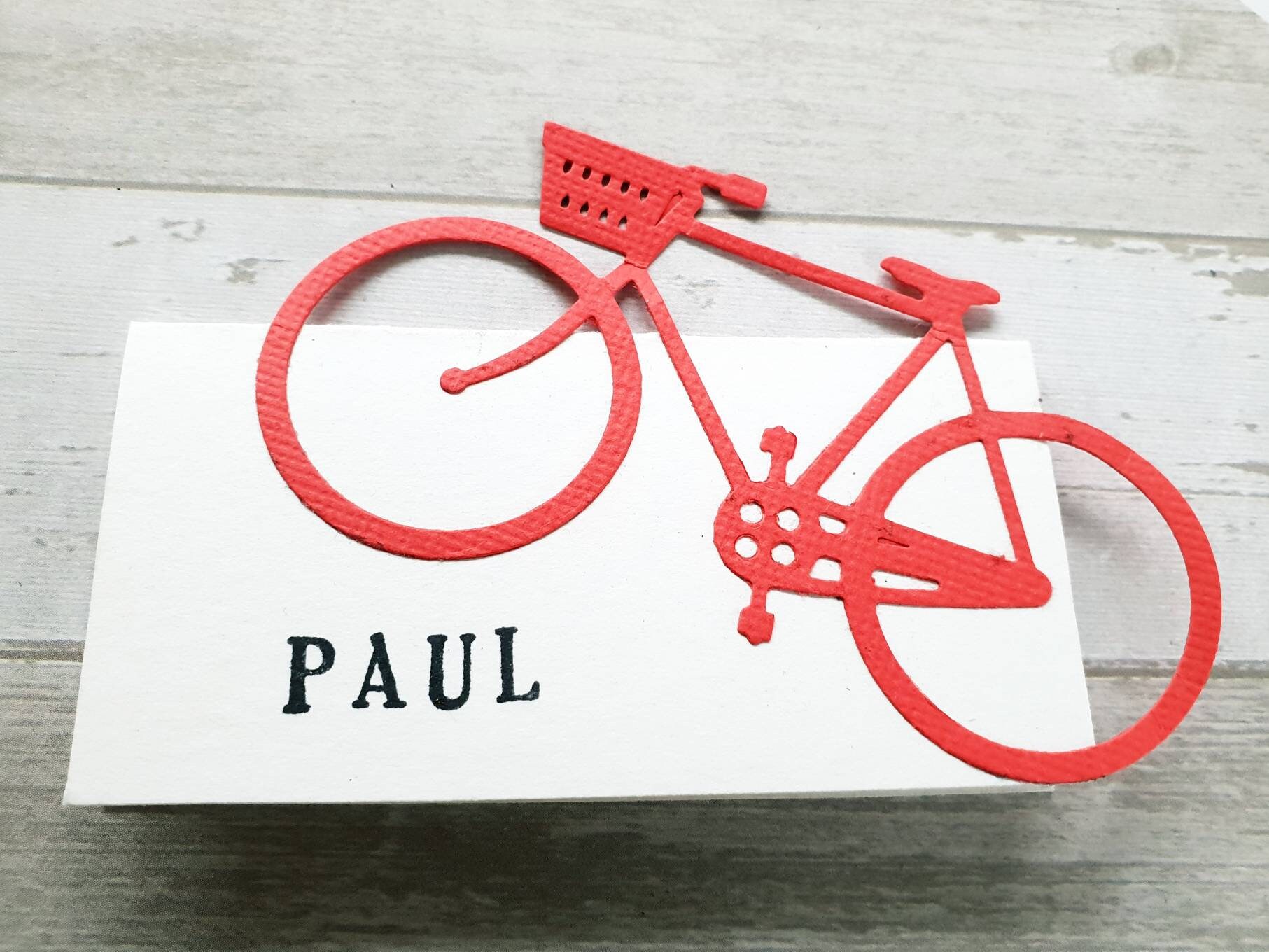 Personalised Hand Made Bicycle Place Cards Cycling Name - Etsy UK