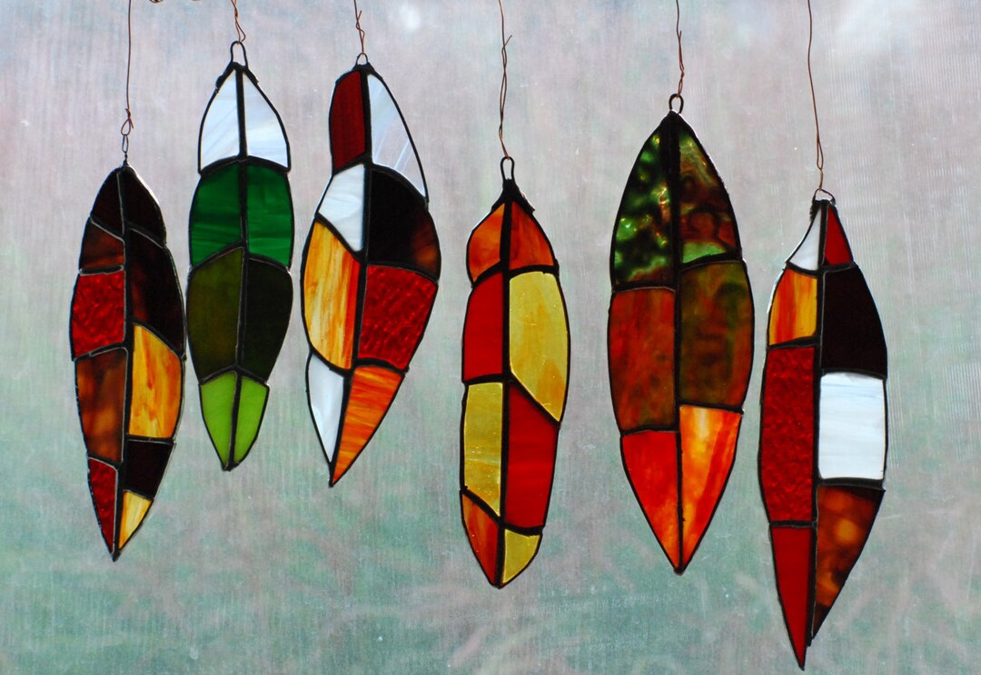 Stained Glass Feathers - Etsy