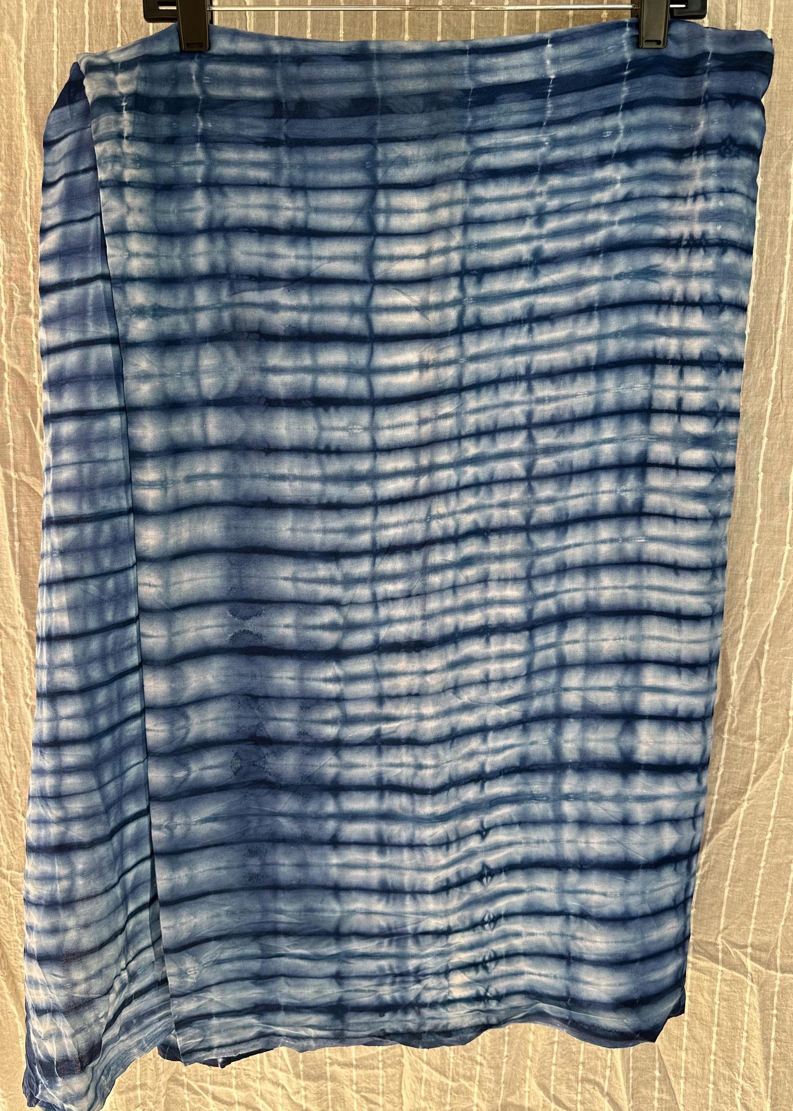 Melhfa Veil African Batik Mauritanian Body Wrap Blue & White 14ft X 5ft ...